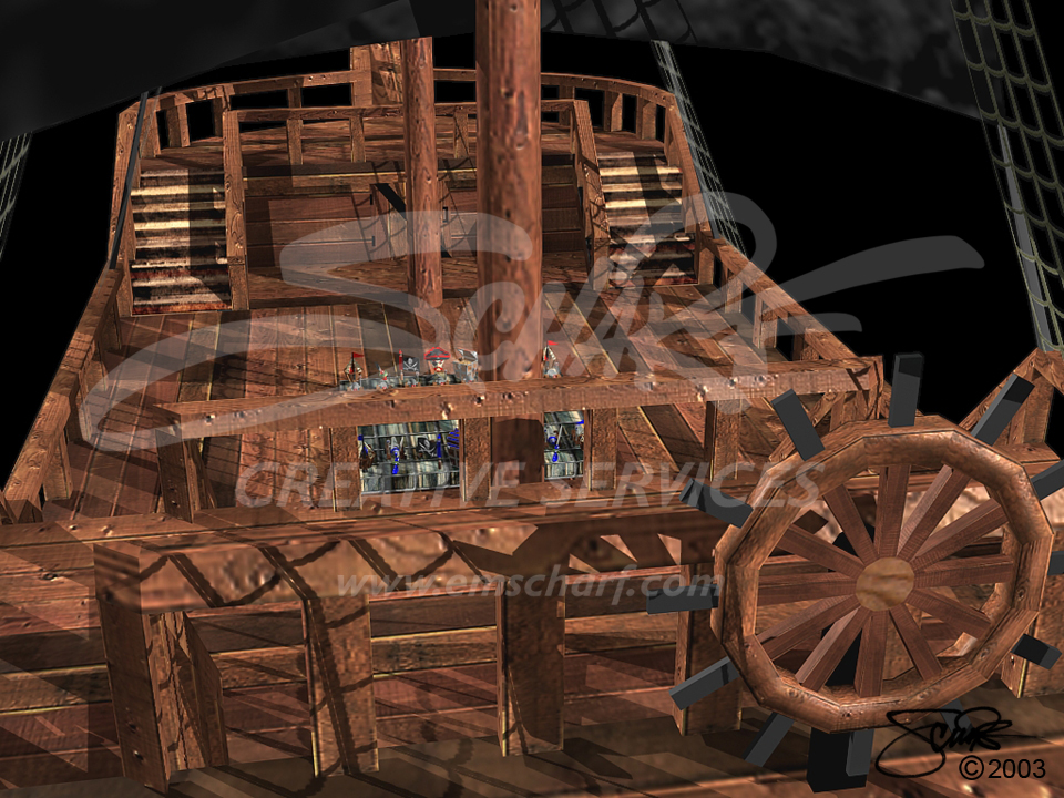 SCS - Portfolio - CGI - 3D Chess - 3D Model Renders - Pirate Ship Set